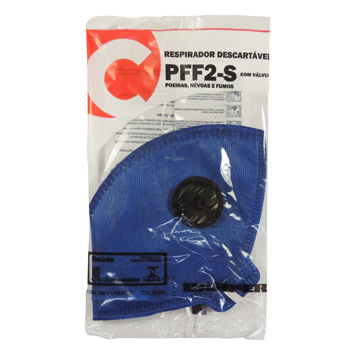 RESPIRADOR PFF2 CAMPER COM VALVULA 20 Unidades