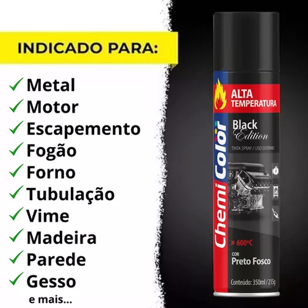 Tinta Spray Alta Temperatura